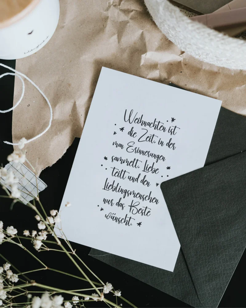 Weihnachtszeit · Postkarte Heldenglück Art nr. H 977 – Liäblingsstück